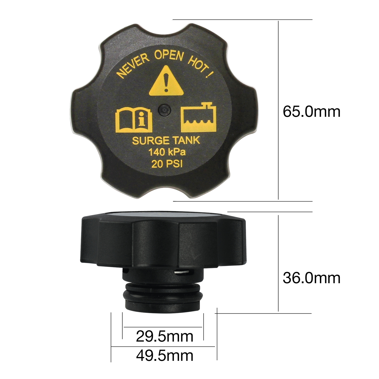 Tridon Radiator Cap CZ20140 fits Holden Colorado 2.5 TD 2WD (RG), 2.8 ...